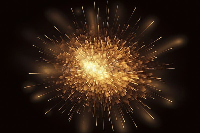 Abstract Golden Stars Explosion with Light Effect Stock Illustration ...