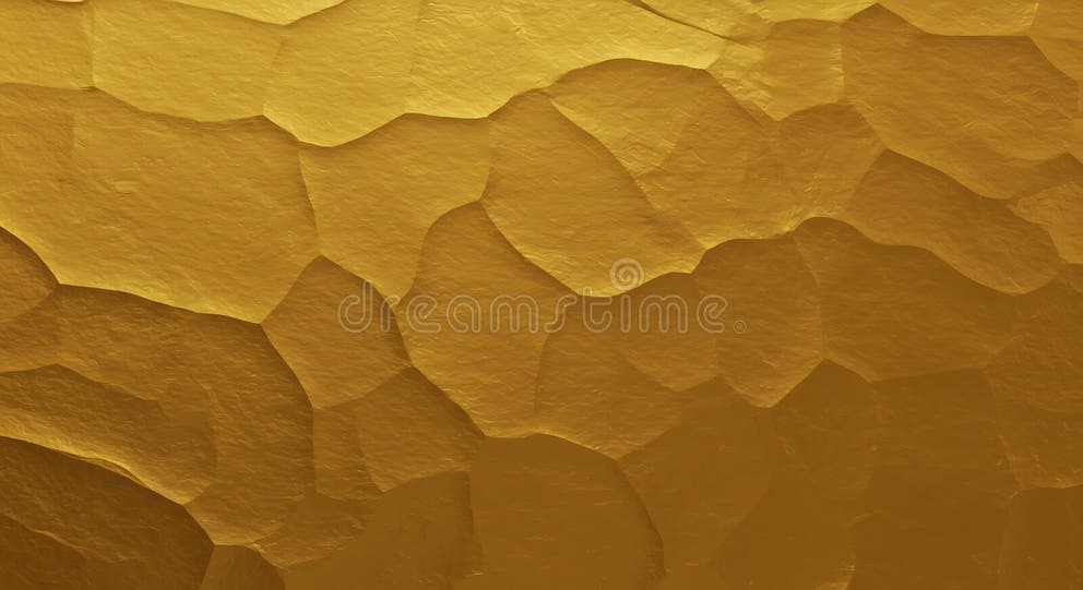 Abstract Golden Texture Featuring Irregular, Overlapping Pentagonal and ...