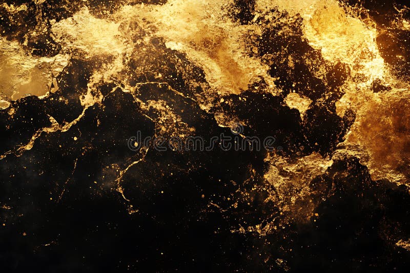 Abstract Golden Texture Resembling a World Map Stock Illustration ...
