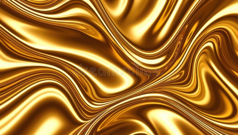 Abstract Golden Texture with Smooth Flowing Patterns Stock Image ...