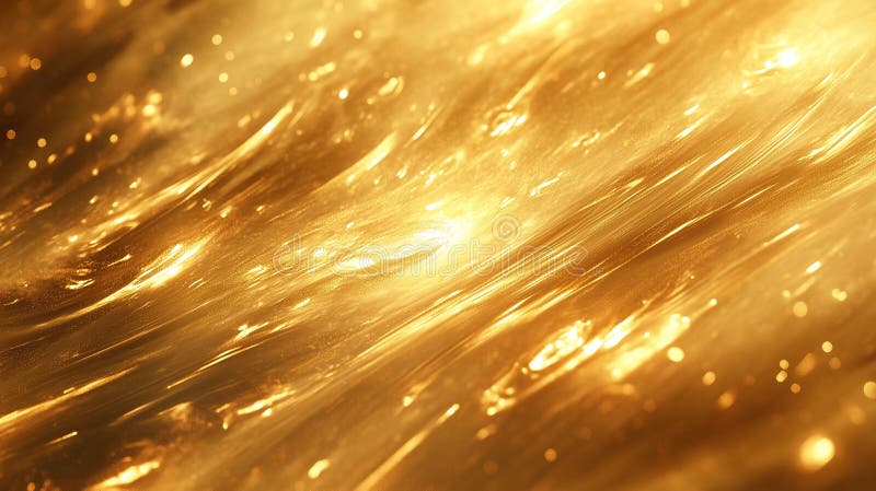 Abstract Golden Texture with Streaks Resembling Light Reflections Stock ...