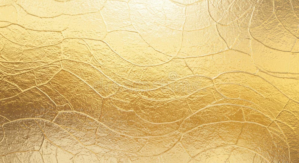 Abstract Golden Textured Surface with Elegant Wavy Patterns and ...
