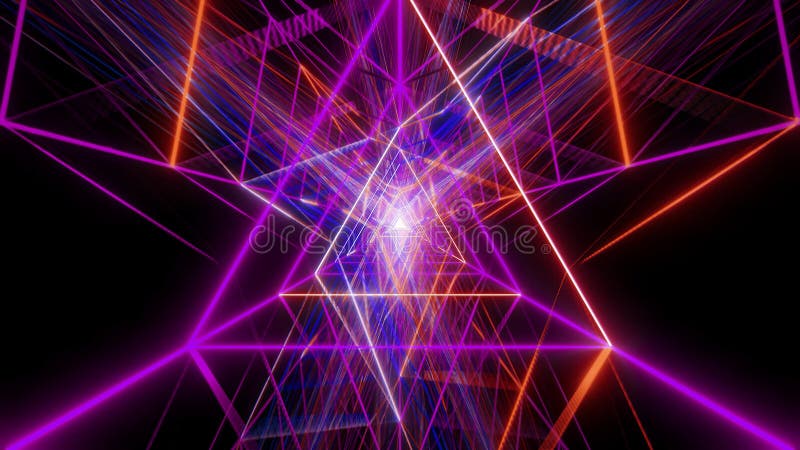 Abstract Golden Triangle Wireframe Design 3d Rendering Background ...