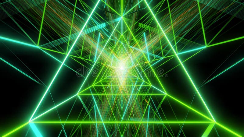 Abstract Golden Triangle Wireframe Design 3d Rendering Background ...