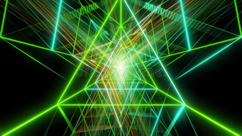 Abstract Golden Triangle Wireframe Design 3d Rendering Background ...