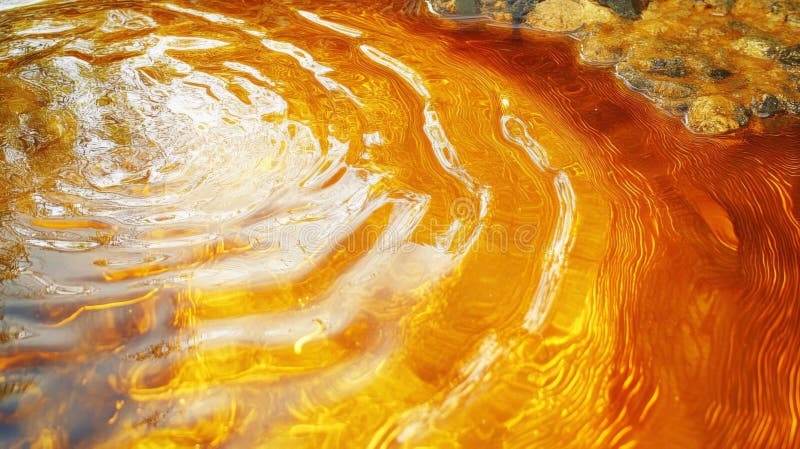 Abstract Golden Water Ripples Texture Background Stock Illustration ...