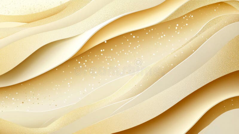 Abstract Golden Wave Background with Glitter Texture Stock Illustration ...