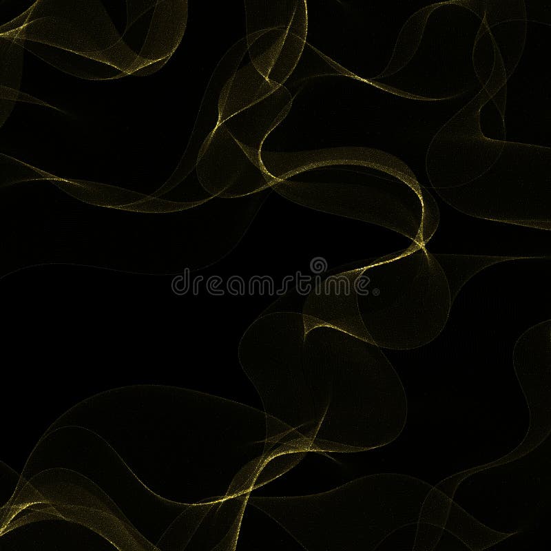Abstract Golden Wave with Glitter Particles. Design Element. Eps 10 ...