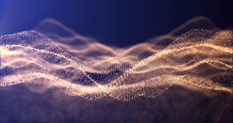 Abstract Golden Wave Light Pattern with a Soft Glow, Creating a Visual ...
