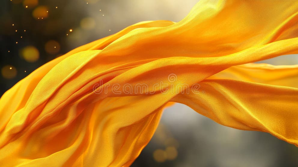 The Abstract Golden Wave: Light and Texture in Harmony Stock Photo ...