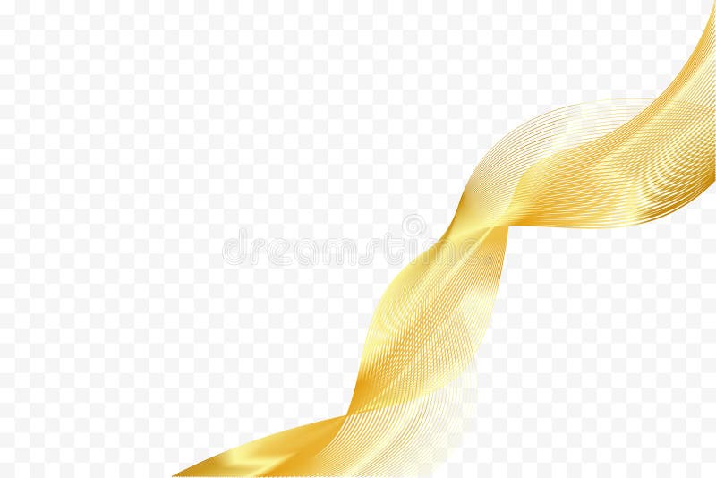 Abstract Golden Wave Lines Vector Illustration Background Stock Vector ...