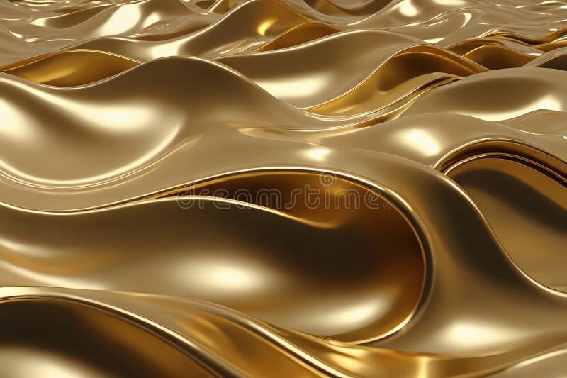 Abstract Golden Wave Pattern Stock Illustration - Illustration of ...