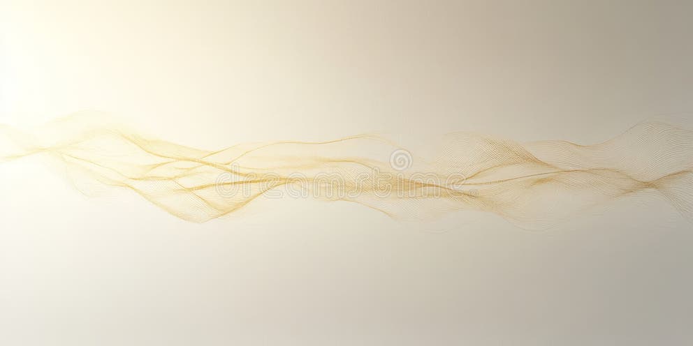 Abstract Golden Wave Pattern on Light Background with Subtle Gradient ...