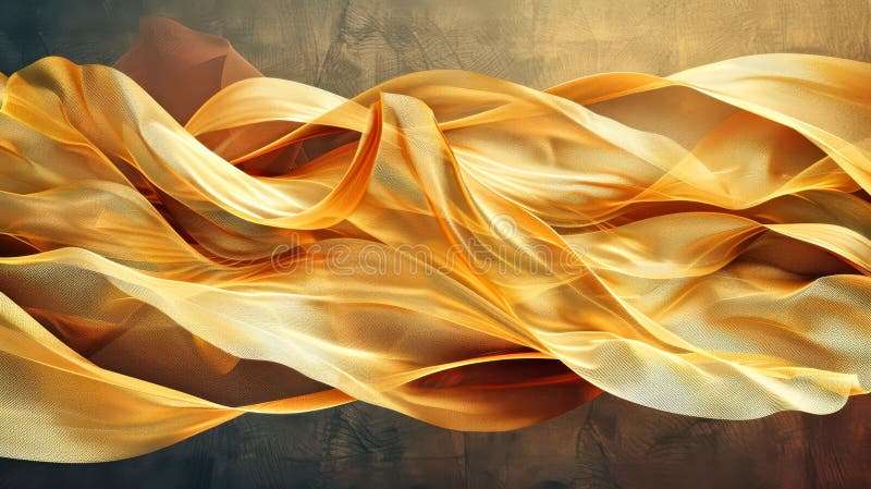 Abstract Golden Wave Patterns with Light Effects in 3D Curved Layers ...