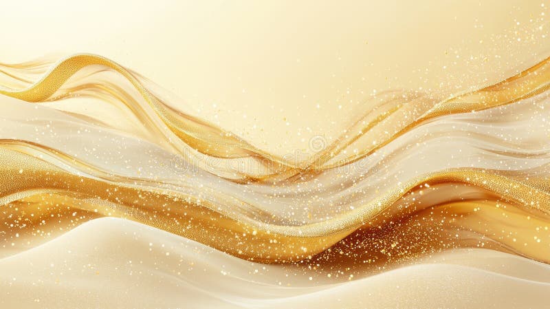 Abstract Golden Waves Background Stock Illustration - Illustration of ...