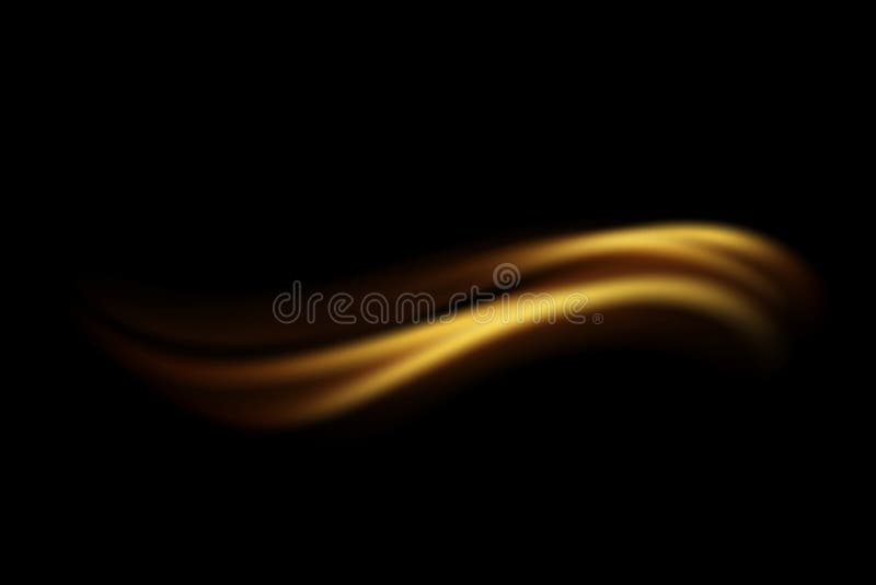 Abstract Golden Waves. Vector Design Element of Shiny Gold Moving Lines ...