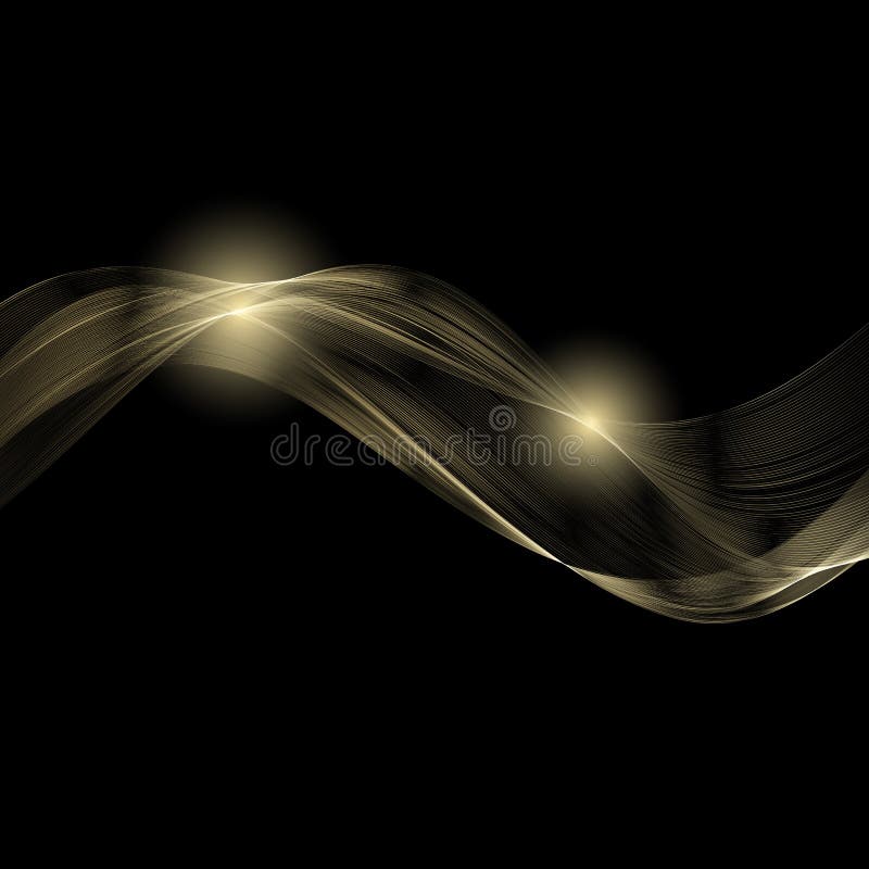 Abstract Golden waves stock illustration. Illustration of golden - 86358248