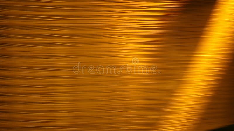 Abstract Golden Wire Spool with Light Streaks for Technology ...