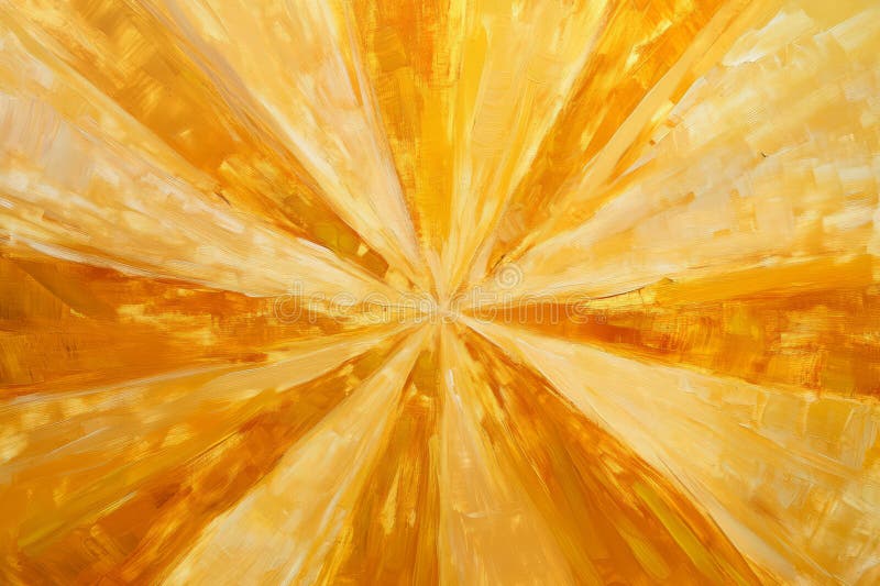 Abstract Golden Yellow Sunburst Rays, Emanating from the Center in a ...