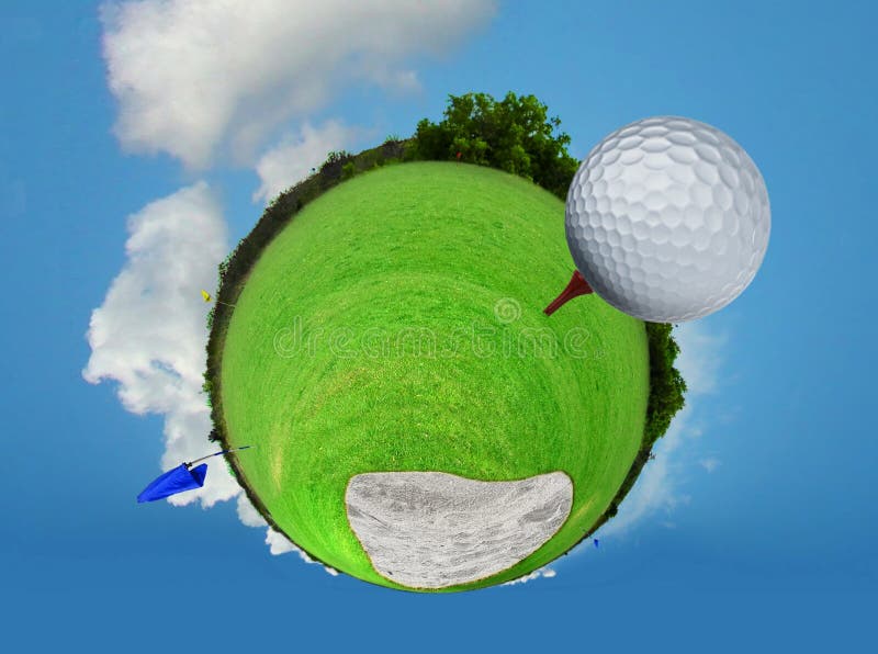 Abstract golf ball on tee stock illustration. Illustration of banner ...