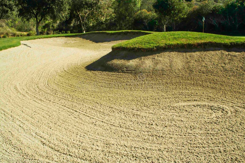 Abstract of Golf Course and Sand Bunker Stock Photo - Image of activity ...