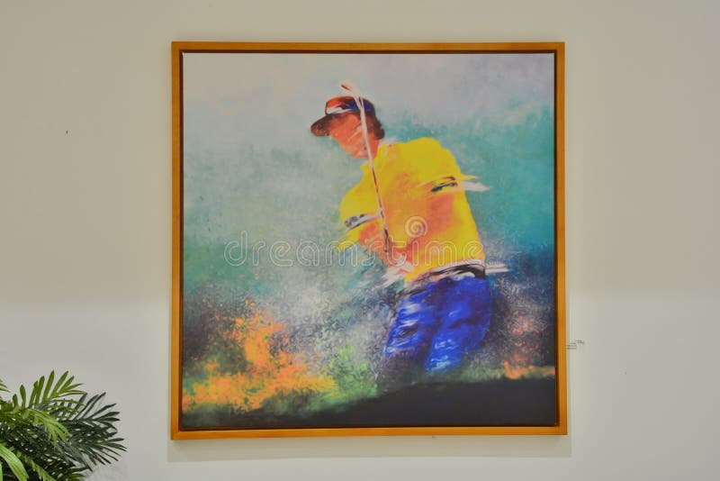 Abstract Golf Player from Splash of Watercolors. Paints Editorial Stock ...