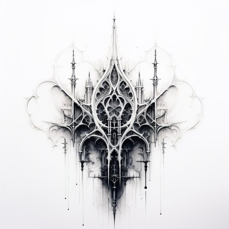 Abstract Gothic Art with Random Pencil Doodle Lines Texture Stock ...