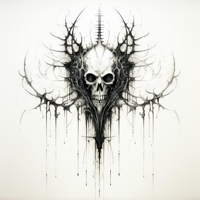 Abstract Gothic Art with Random Pencil Doodle Lines Texture Stock ...