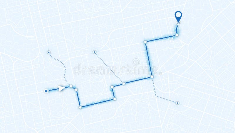 Abstract GPS Navigation, Location and Map Pointer. City Map Featuring ...