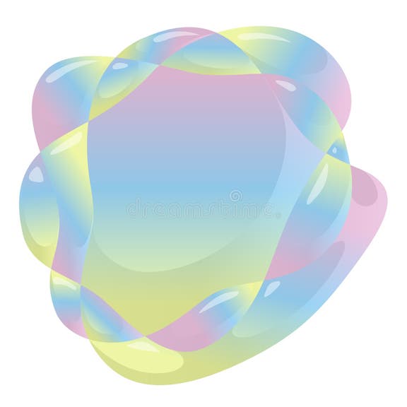 Abstract Gradient Amoeba Banner. Amorphous Colored Bubbles Forms. 3D ...