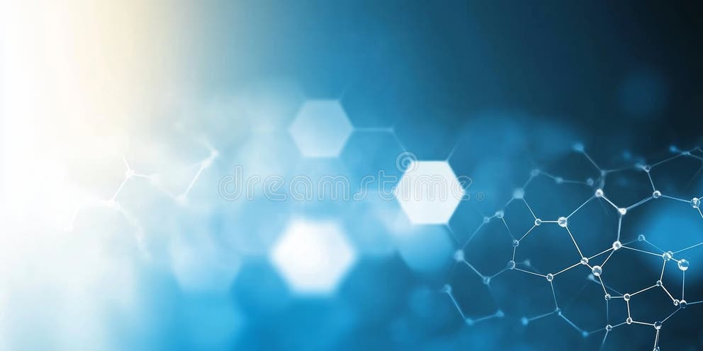 Abstract Gradient Backdrop with Blue Web and Molecules for Modern ...