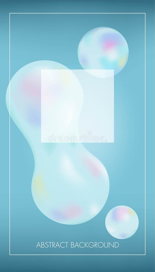 Abstract Gradient Background with Bionic Smooth Bubbles, Copy Space ...