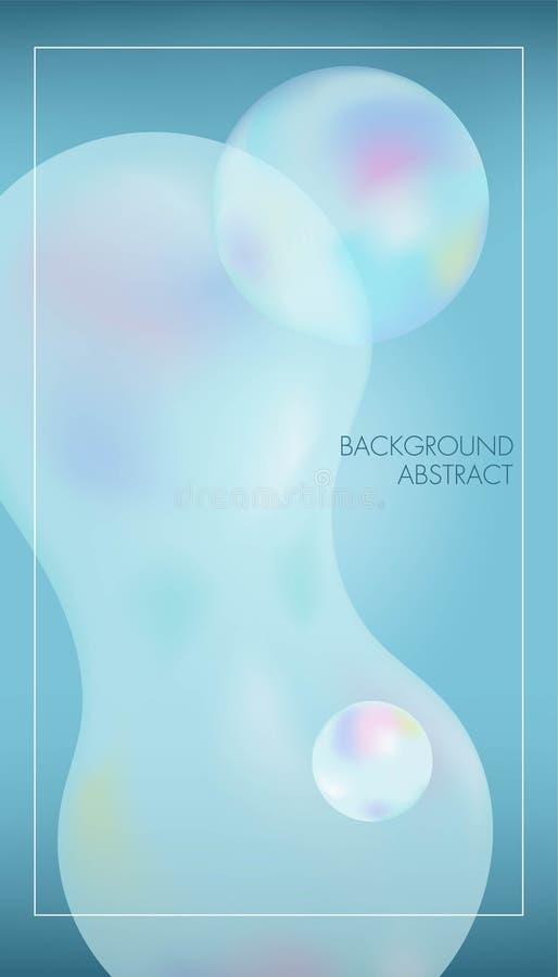 Abstract Gradient Background with Bionic Smooth Lines, Soap Bubbles ...