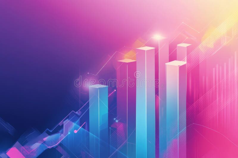 Abstract Gradient Background for Business Growth Visualization Stock ...