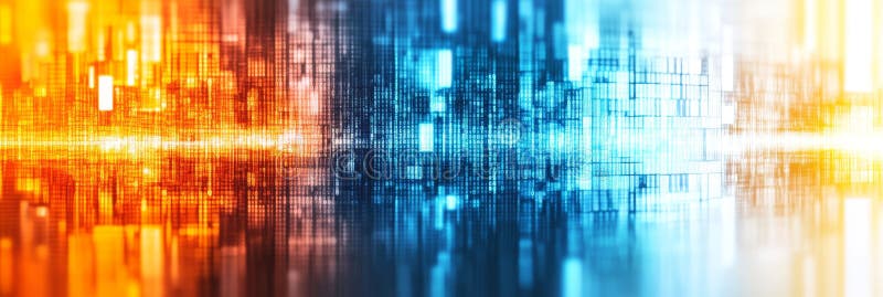 Abstract Gradient Background with Digital Squares, Technology and ...