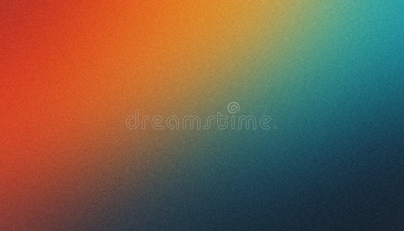 Abstract Gradient Background Fading from Orange To Blue with Grain ...