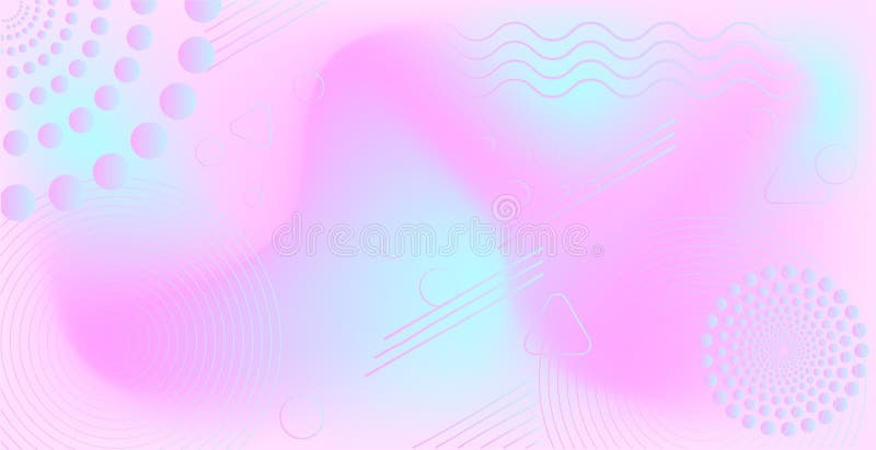 Abstract Gradient Background with Geometric Shapes. Trendy Colors are ...