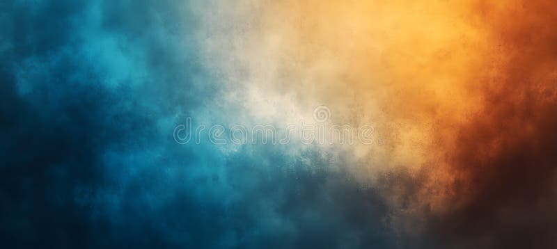 Abstract Blue To Amber Gradient Background with Grain Texture Stock ...