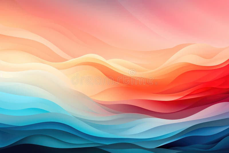 Abstract Gradient Background Multicolored in the Form of Waves Stock ...