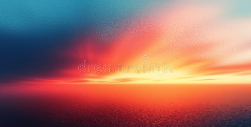 Abstract Gradient Background with Sunset Sky Orange Blue Grainy Texture ...
