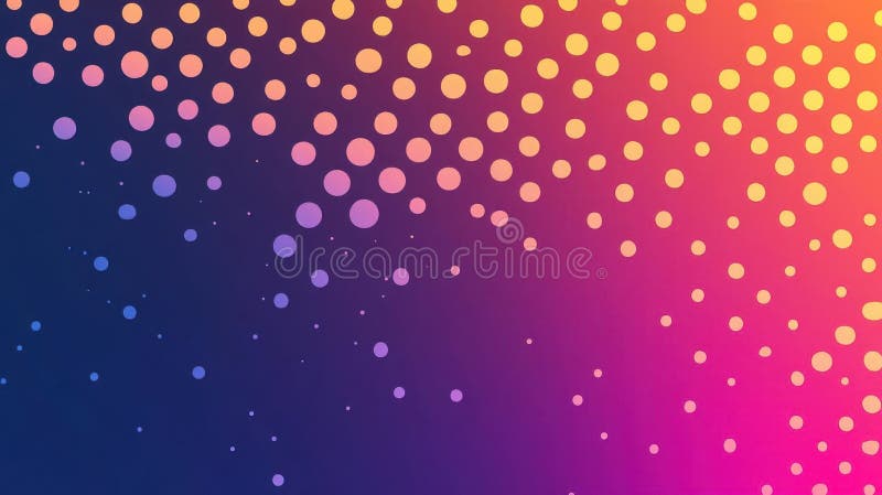 Abstract Gradient Background with White Circles, Polka Dot Design ...