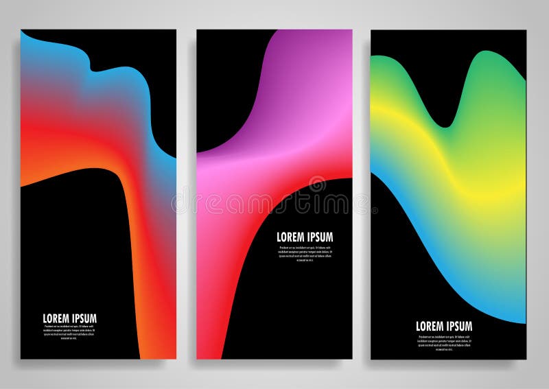 Abstract Gradient Banner Designs Stock Vector - Illustration of trendy ...