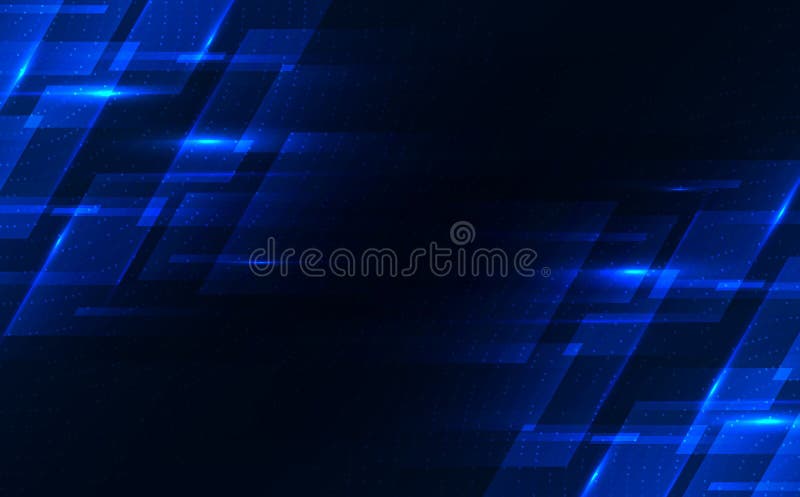 Abstract Gradient Blue Technology Design with Circles Rounded Pattern ...