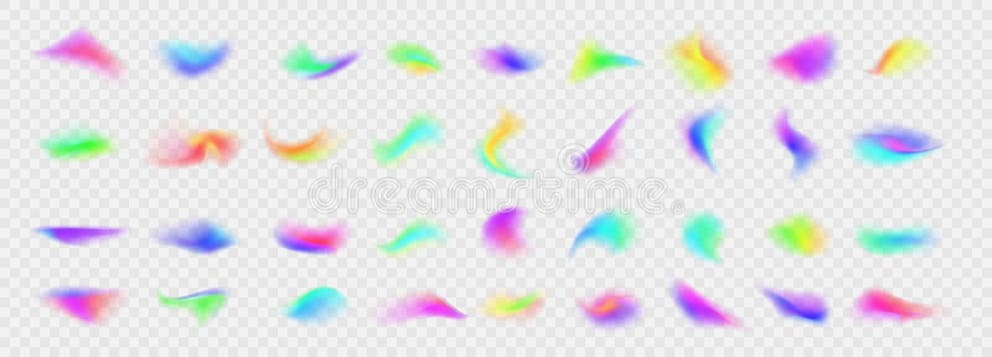 Abstract Gradient with Blur Effect. Multicolor Blurred Shape Collection ...