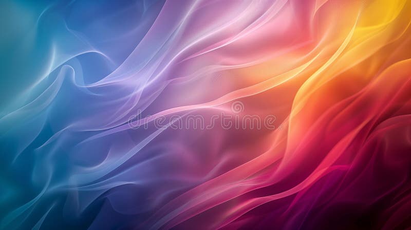 Abstract Gradient with Blurry Vibrant Colours and Smooth Waves Stock ...