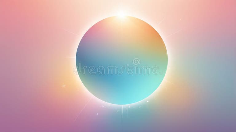 Abstract Gradient Circle with Light Emanating from the Top Against a ...