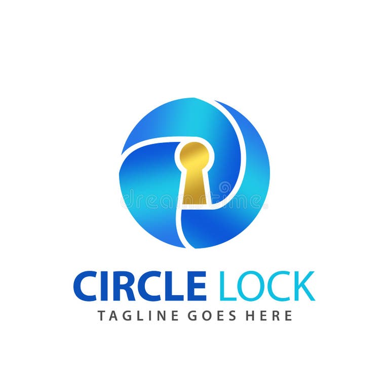 Abstract Gradient Circle Lock Logo Design Template Premium Vector Stock ...