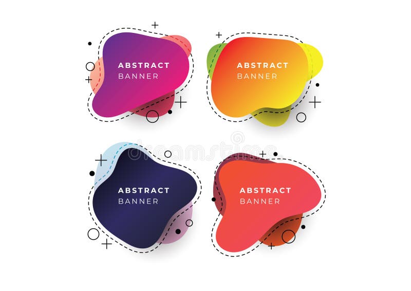 Abstract Gradient Color Banner Design Stock Vector - Illustration of ...