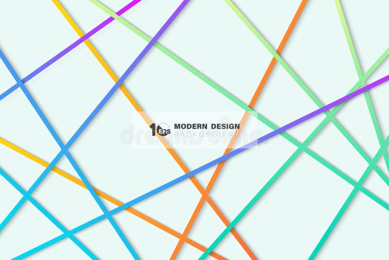 Abstract Gradient Color Line of Tech Line Pattern Design Artwork ...
