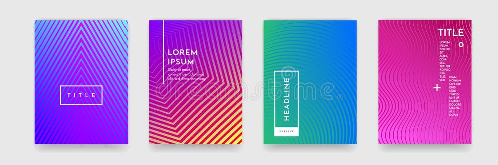 Abstract Gradient Color Pattern Texture for Book Cover Template Vector ...